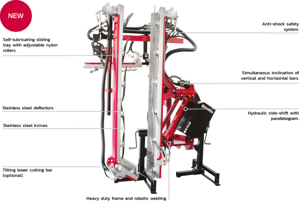 Inverted U type cane trimmer for vineyards and hedges - ID-DAVID